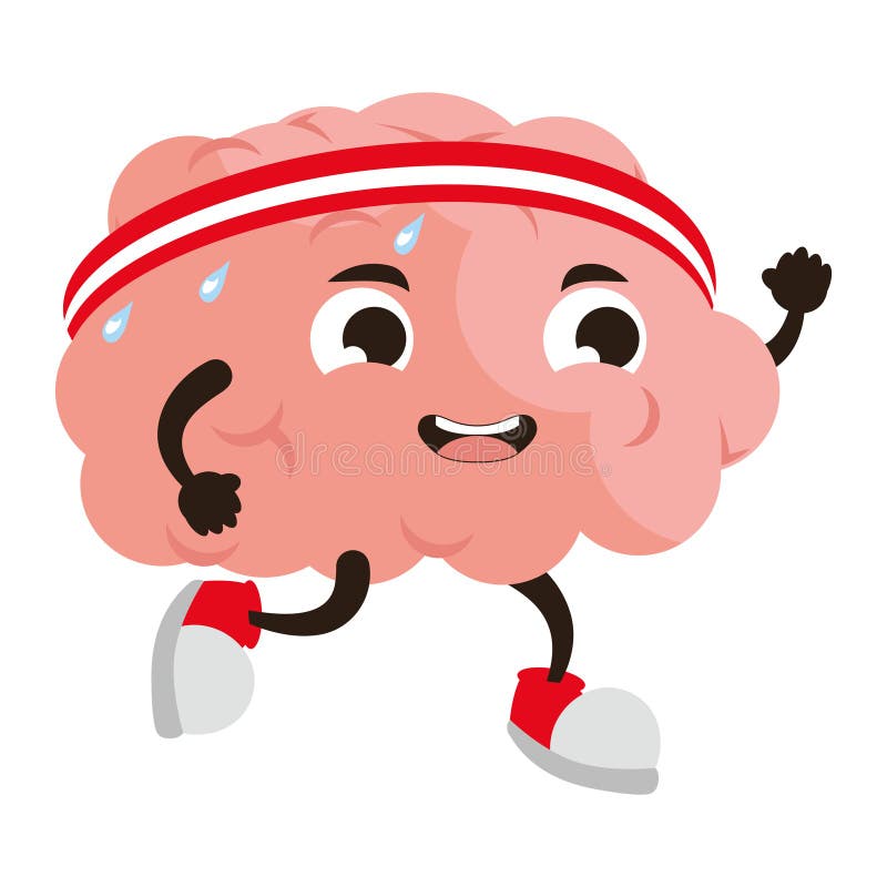 Funcionamiento Del Cerebro De Dibujos Animados Ilustración del Vector ...