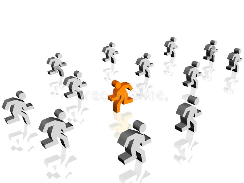 Funcione no sentido oposto ilustração stock. Ilustração de conflito ...