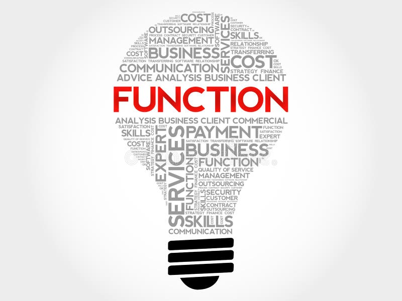 FUNCTION Word Cloud Collage, Business Concept Stock Illustration ...