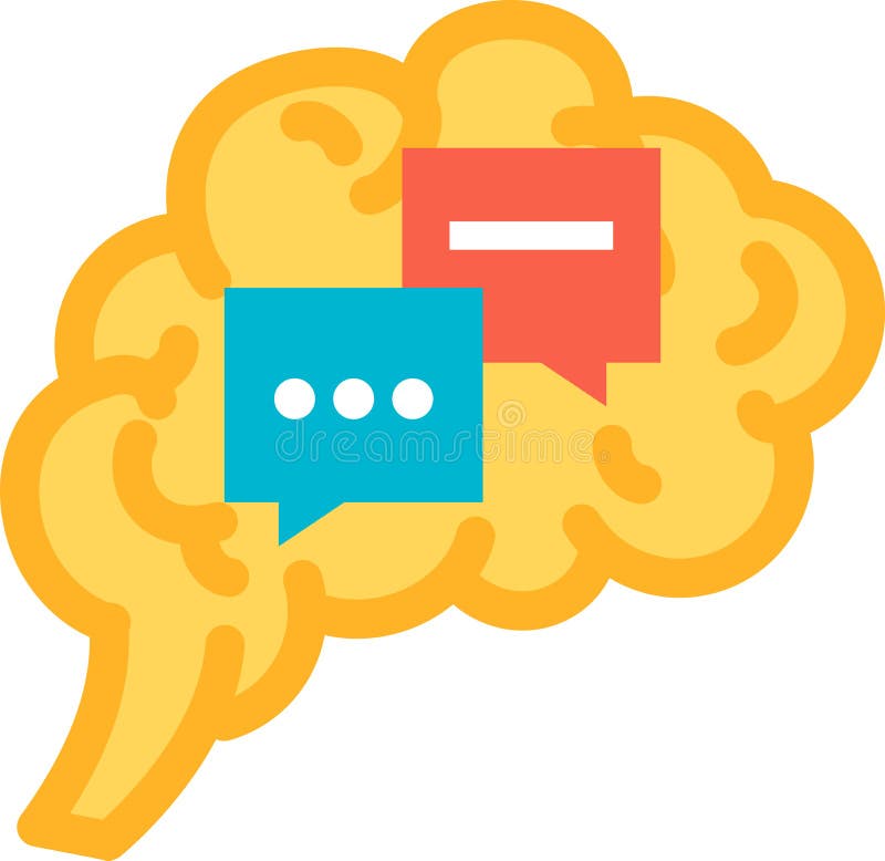 Function Communication of Human Brain Icon Vector Stock Vector ...