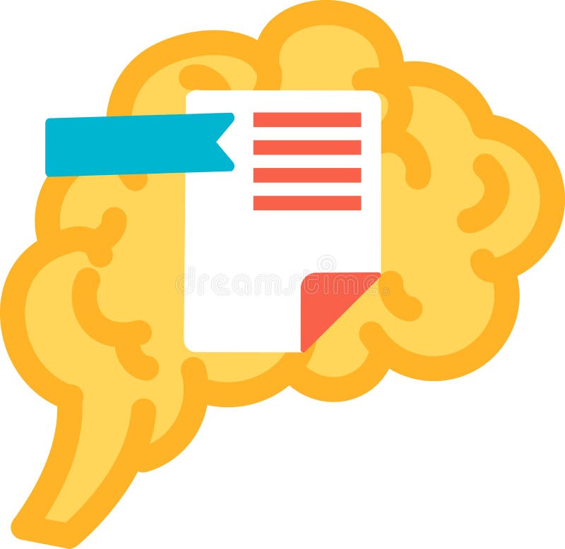 Function Data Memory of Human Brain Icon Vector Stock Vector ...