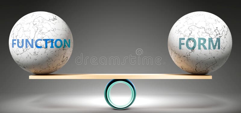 Function and Form in Balance Stock Illustration - Illustration of ...
