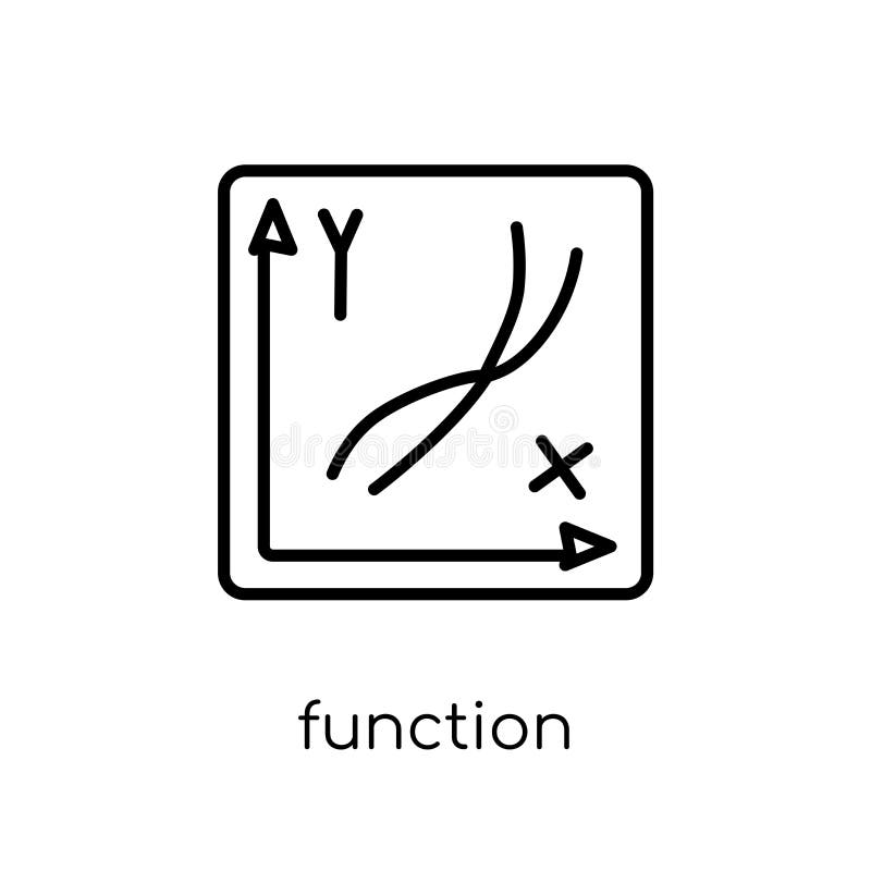 Function Icon Vector Isolated On White Background Function Sign Line