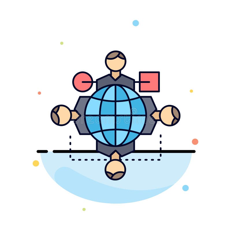 Function, Instruction, Logic, Operation, Meeting Flat Color Icon Vector ...