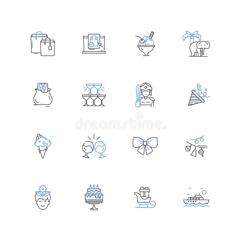 Function Line Icons Collection. Purpose, Role, Objective, Use, Task ...