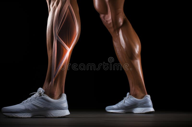 Function of Lower Part Legs Muscles during Walking. Generative AI Stock ...