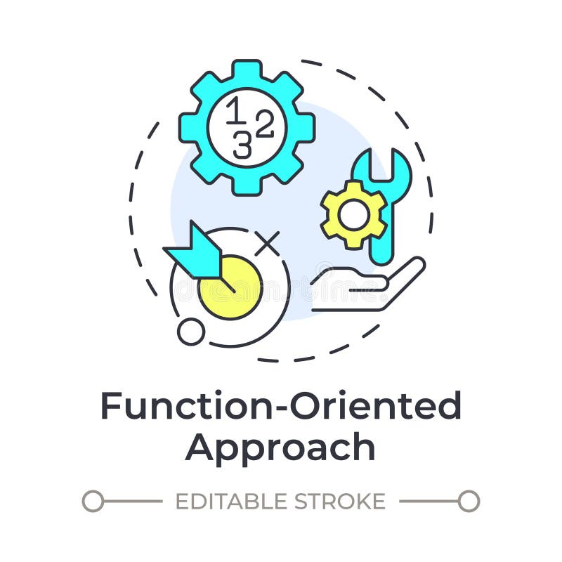 Function Oriented Approach Multi Color Concept Icon Stock Illustration ...