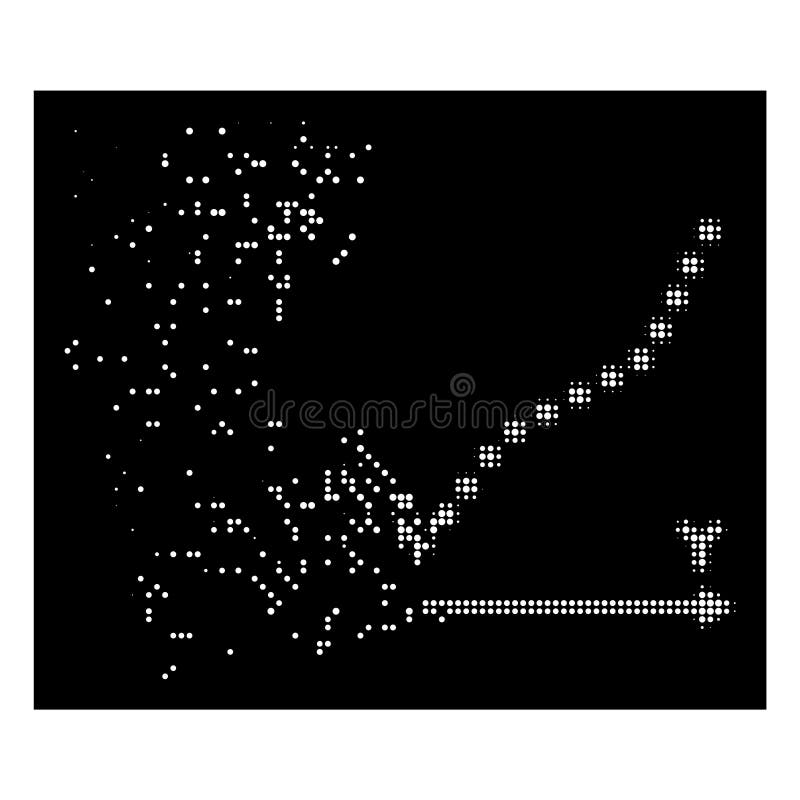 Bright Broken Pixel Halftone Function Plot Icon Stock Vector ...