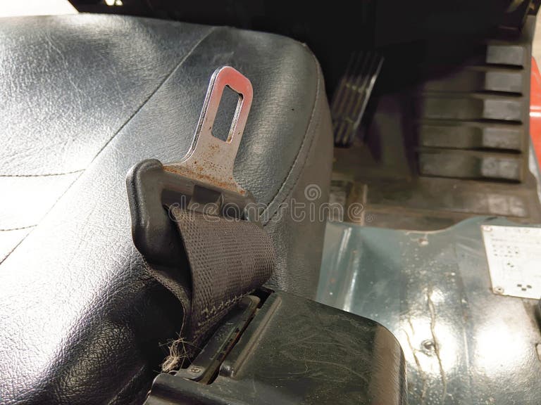 The Function of a Seat Belt Buckle in a Vehicle Stock Image - Image of ...