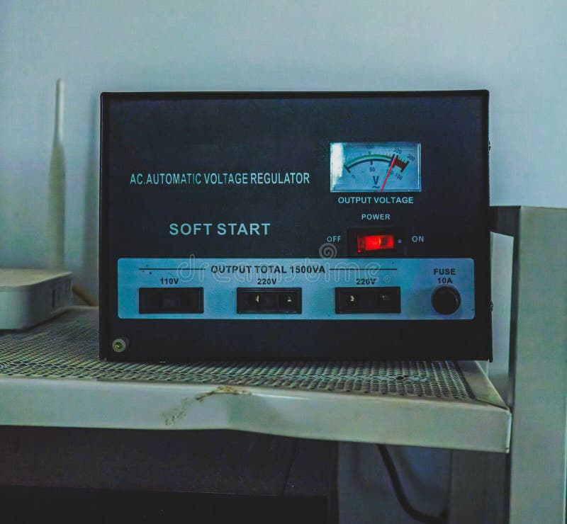 A Functional AC Automatic Voltage Regulator Stock Image - Image of ...