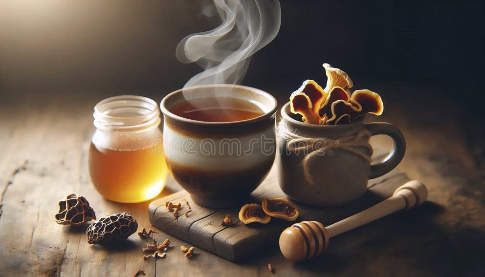 Functional Adaptogenic Mushroom Tea Stock Illustrations – 24 Functional ...