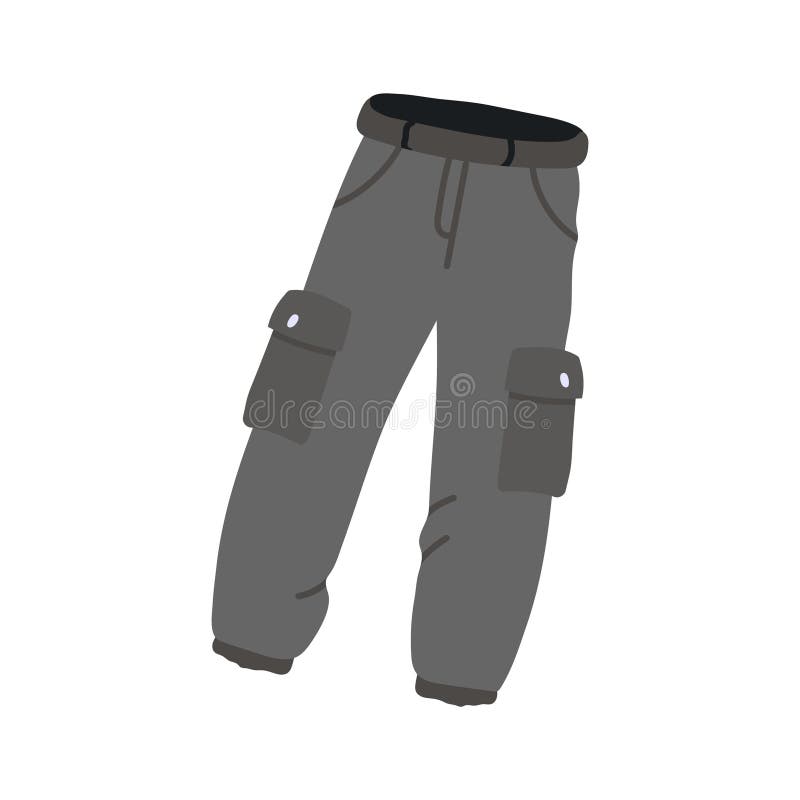 Functional Black Cargo Pants with Pockets for Utility and Style Stock ...