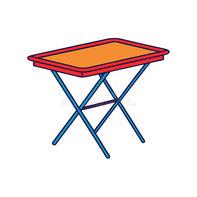 Functional Collapsible Table for Versatile Use Stock Illustration ...