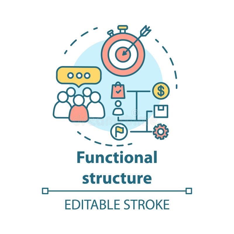 Functional Corporate Structure Concept Icon. Business Strategy Idea ...