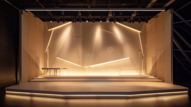 Functional Display Stage Design with a Simple Backdrop Stock ...