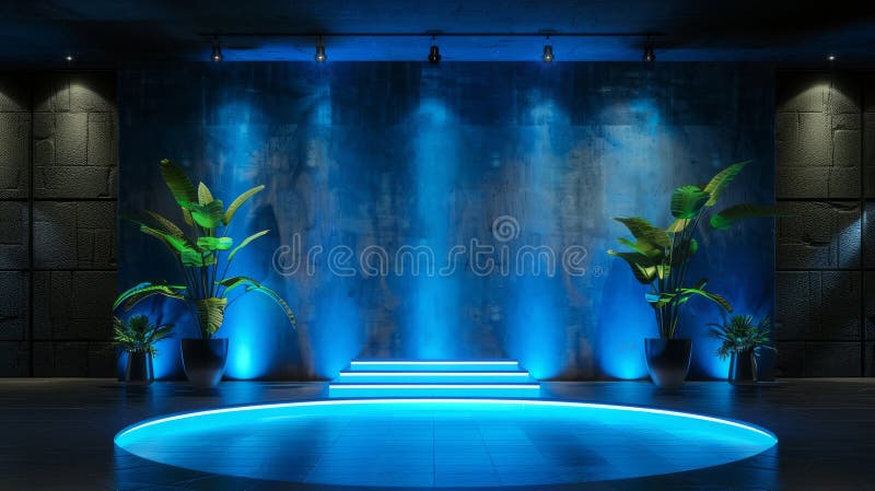 Functional Display Stage Design with a Simple Backdrop Stock ...