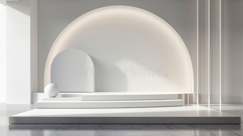 Functional Display Stage Layout Designed with a Large Copy Space Stock ...