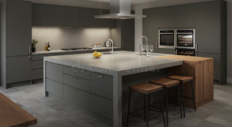 Functional Double Kitchen Island with Integrated Seating and Ample ...