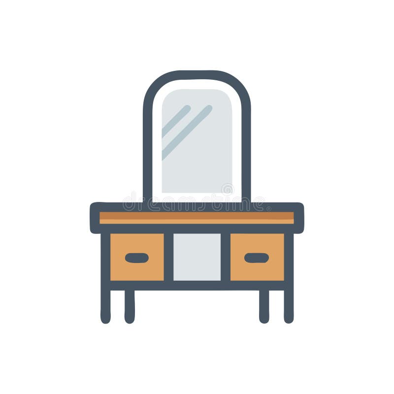 Functional Dressing Table for Organized Living Stock Vector ...