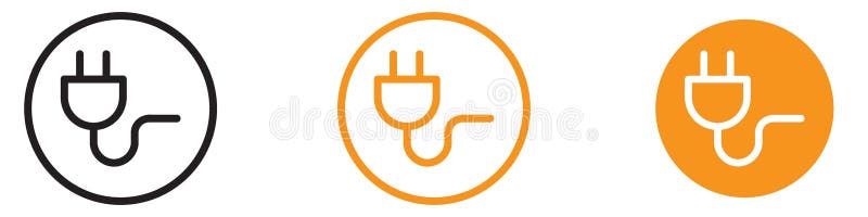 Functional Electrical Plug Icon for Power and Connectivity Graphics ...
