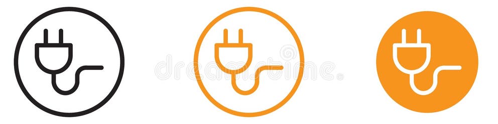 Functional Electrical Plug Icon for Power and Connectivity Graphics ...