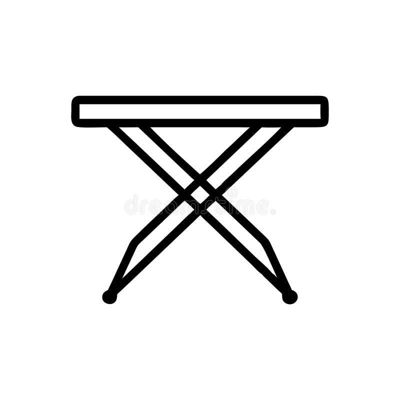 Functional Folding Table for Organized Living Stock Vector ...