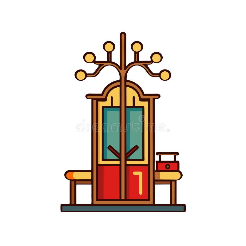 Functional Hall Tree for Organizing Entryways Stock Image ...