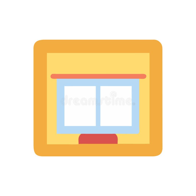 Functional Hopper Window for Ventilation Stock Illustration ...