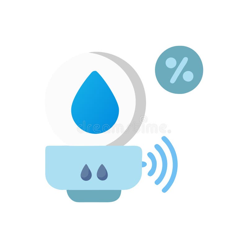 Functional Humidity Sensor Icon Graphic Stock Vector - Illustration of ...