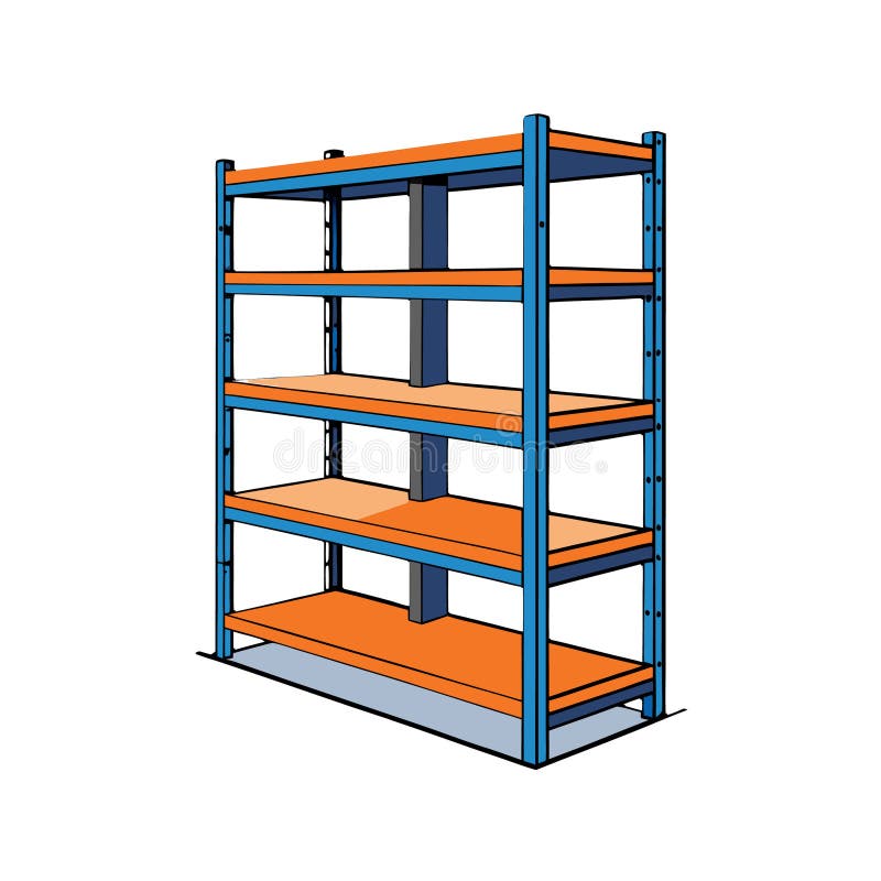 Functional Industrial Shelf Unit for Organizing Stock Photo ...