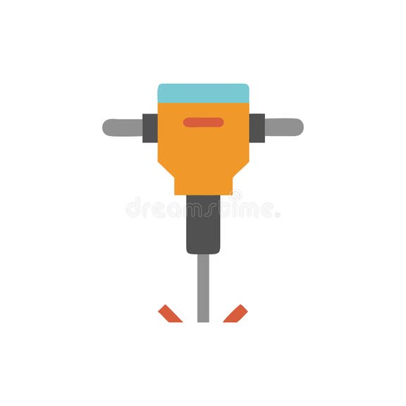 Functional Jack Hammer Tool for Heavy Work Stock Vector - Illustration ...
