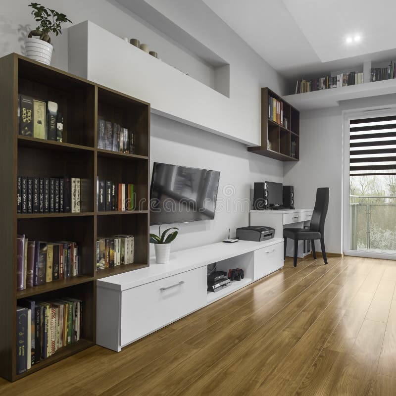 Functional living room stock image. Image of design, decorative - 79161171