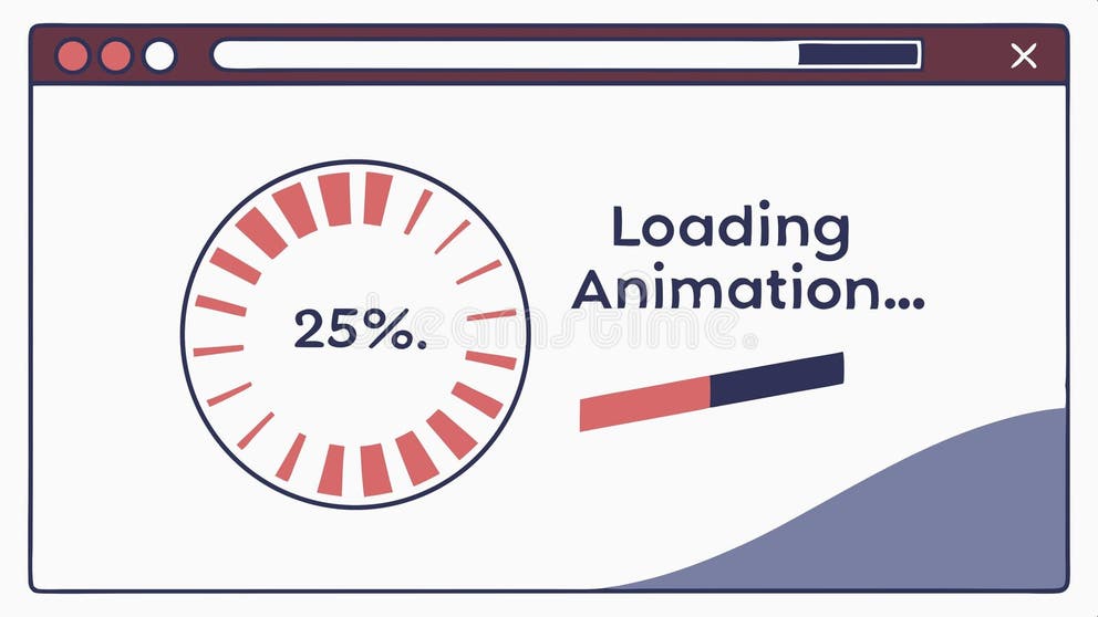 Loading Animation Screen Vector, UI Design for App and Website ...