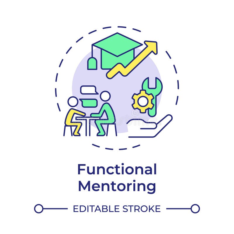 Functional Mentoring Multi Color Concept Icon Stock Illustration ... Functional Mentoring Multi Color Concept Icon Stock Illustration ...