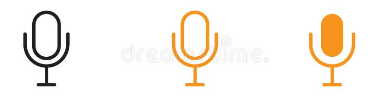 Functional Mic Button Icon for Audio and Recording Graphics Ideal for ...