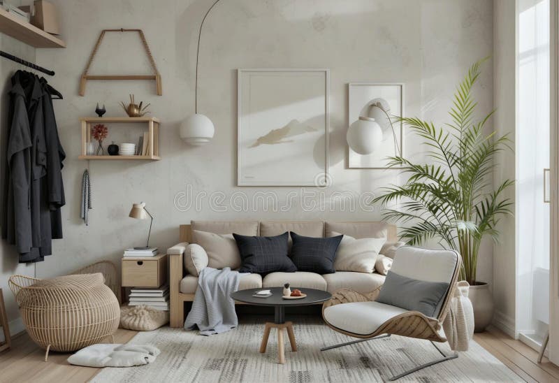 Functional Minimalist Design Stock Illustration - Illustration of ...