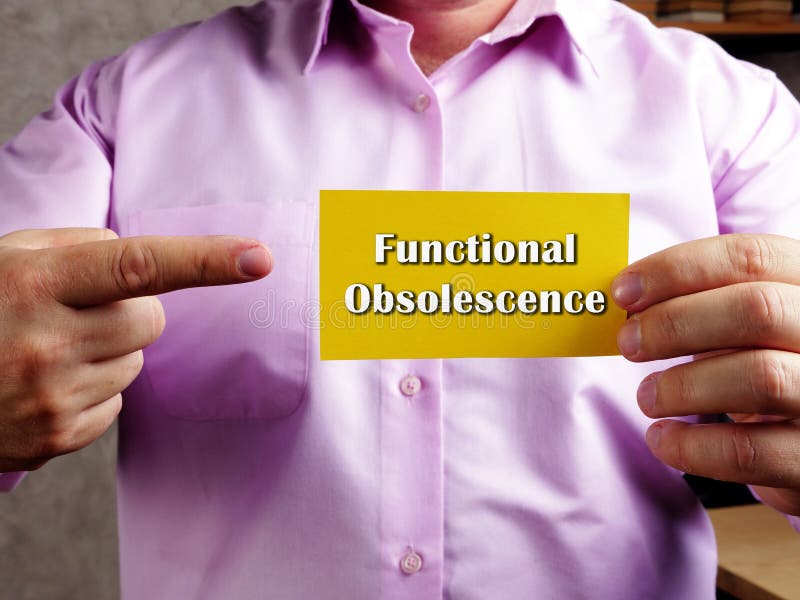 Functional Obsolescence Phrase on the Sheet Stock Photo - Image of ...