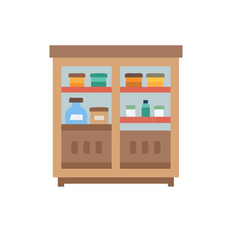 Pantry Cabinet Stock Illustrations – 1,225 Pantry Cabinet Stock ...