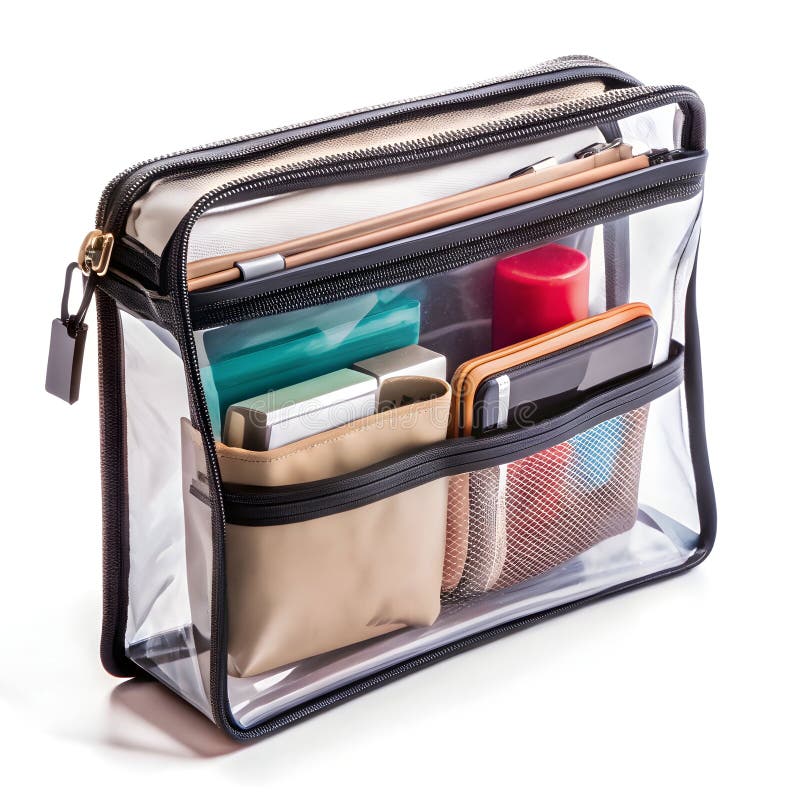 A Functional Pouch Featuring Transparent Panels that Showcase Stock ...
