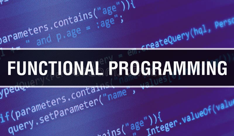 Functional Programming with Binary Code Digital Technology Background ...