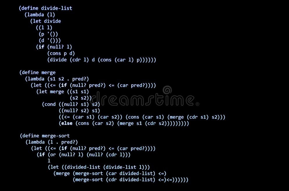 Functional Programming Code - Declarative Paradigm Stock Photo - Image of development ...