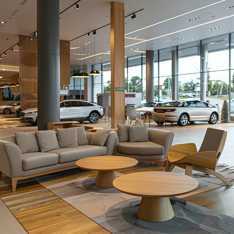 Functional Seating Arrangement in the Reception Area of a Car ...