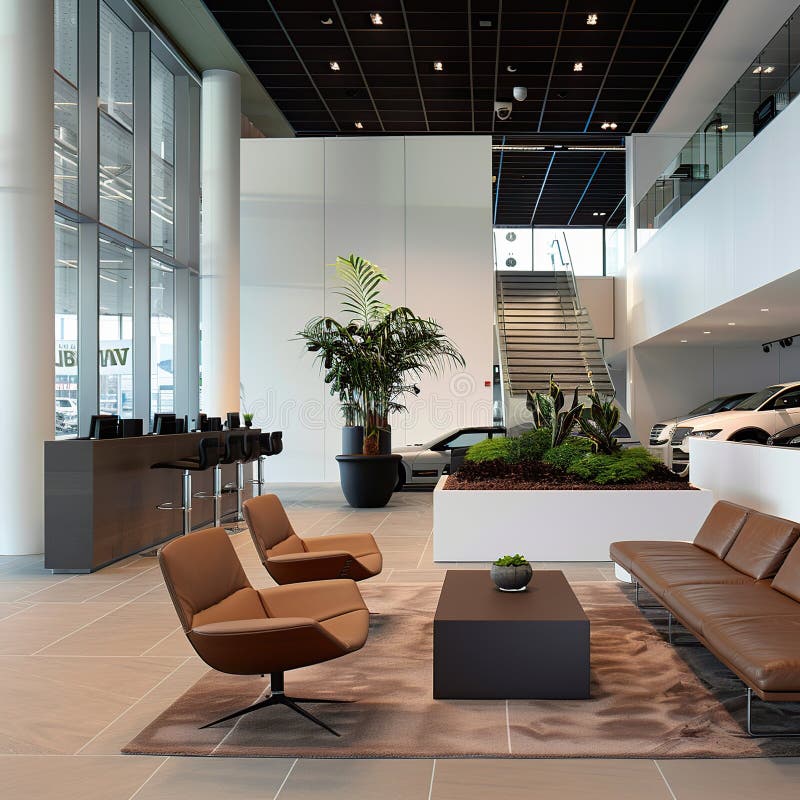 Functional Seating Arrangement in the Reception Area of a Car ...