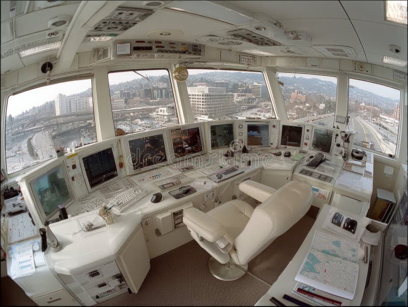 A Functional Ship Interior with Nautical Themes Stock Image - Image of ...