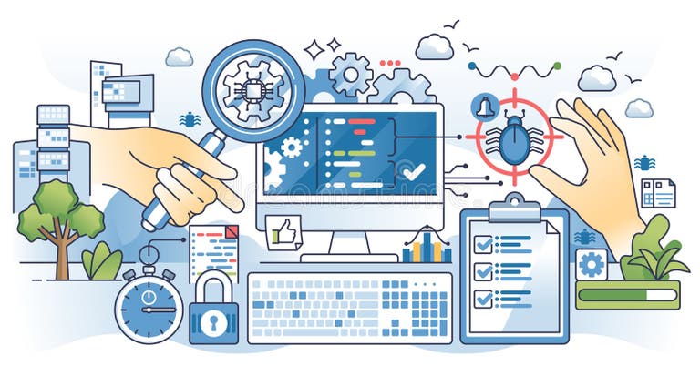 Functional Testing and Examining Bugs in App System Outline Hands ...