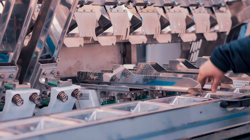 Functional Testing Process for Food Packaging Machines Stock Image ...