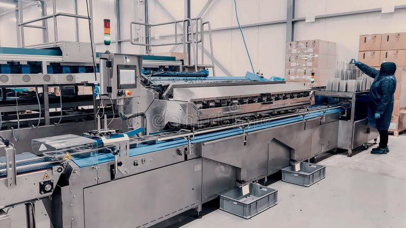 Functional Testing Process for Food Packaging Machines Stock Photo ...