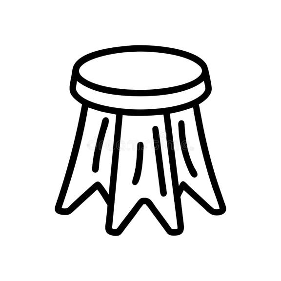 Functional Tree Stump Stool for Outdoor Use Stock Vector - Illustration ...