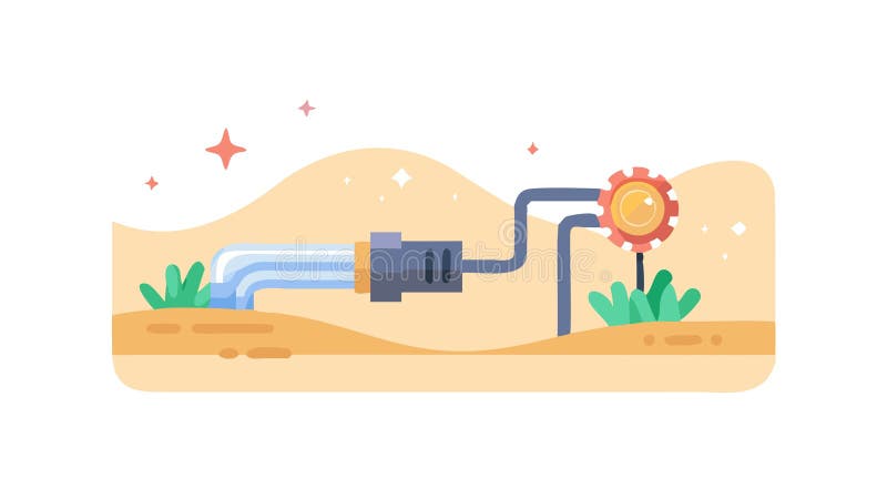 Water Energy Line: Resource Distribution, Vector Design Generative AI ...