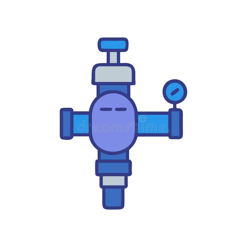 Functional Water Pressure Regulator Icon for Homes Stock Vector ...